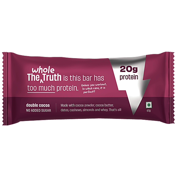 Buy The Whole Truth Pro 20g Protein Bar - Double Cocoa, No Added Sugar ...