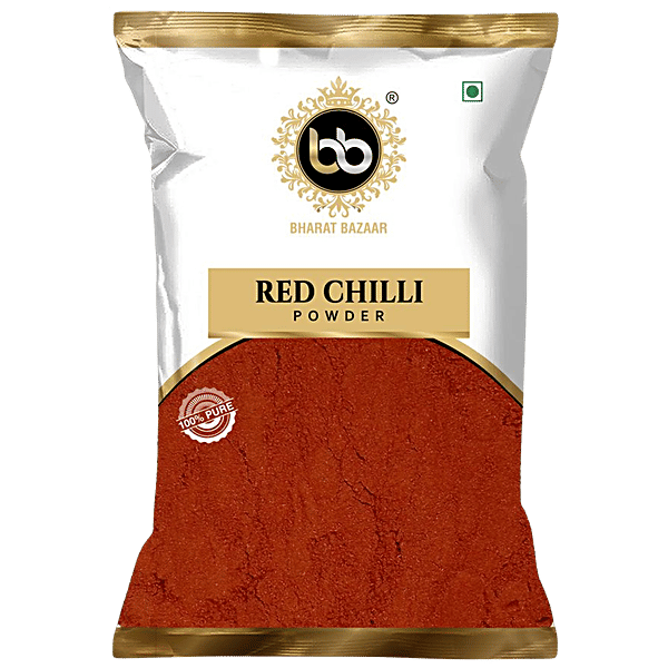 Buy Bharat Bazaar Red Chilli Powder - 100% Pure, No Added Colours ...