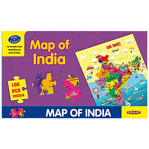 Buy Sterling Puzzle Game - Map Of India, Suitable For Ages 4 Years ...