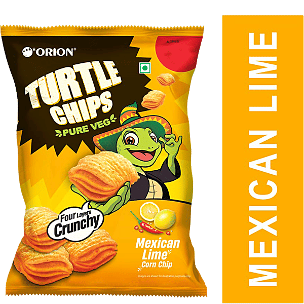 Buy Orion Turtle Chips Mexican Lime Corn Chip - 100% Veg Party Snack ...