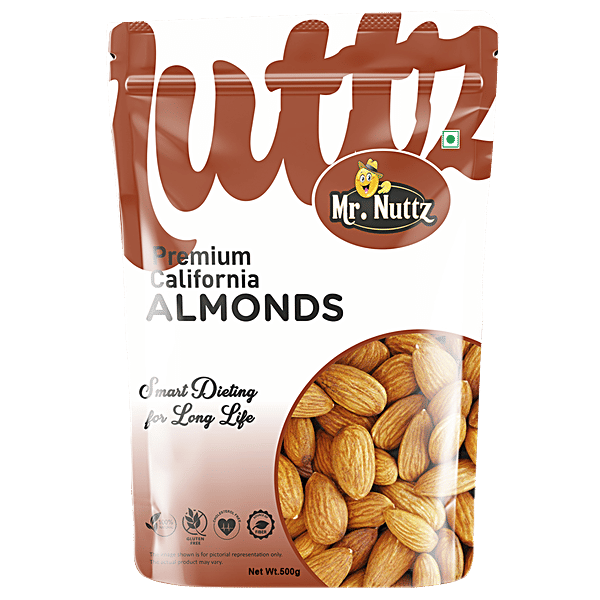 Buy Mr.Nuttz Premium California Almonds - Rich In Fibre, Gluten Free ...