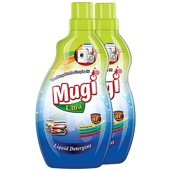Buy mugi Ultra Liquid Detergent - Fresh Fragrance, Faster Stain Removal Online at Best Price of ...