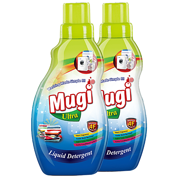 Buy mugi Ultra Liquid Detergent - Fresh Fragrance, Faster Stain Removal Online at Best Price of ...
