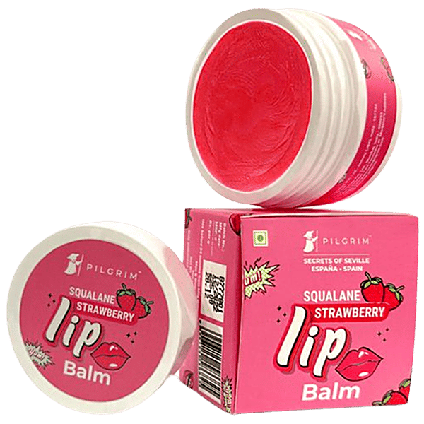 Buy Pilgrim Squalane Strawberry Lip Balm - Soothing & Hydrating, For ...