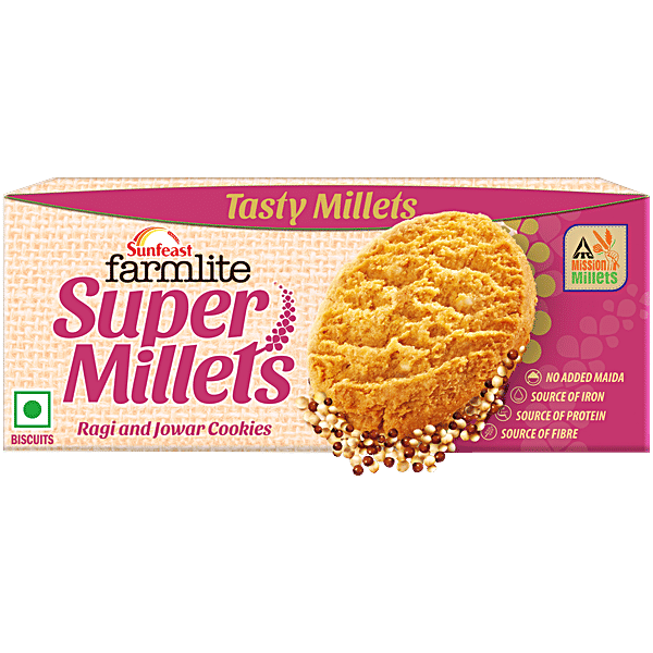 Buy Sunfeast Farmlite Super Millets Ragi & Jowar Cookies Online at Best ...