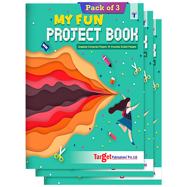 Buy Target Publications My Fun Project Book - 1 Side Coloured & 1 Side ...