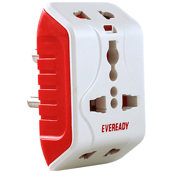 Buy Eveready 3 Pin Multiplug Adaptor - Plastic, With LED Indicator ...