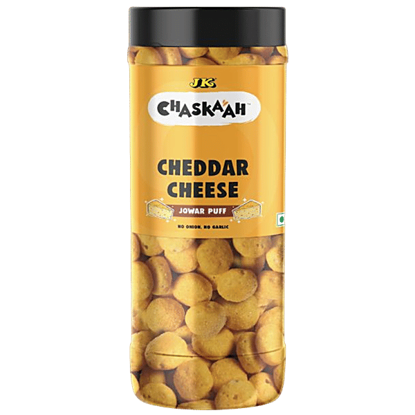 Buy JK Chaskaah Jowar Puff - Cheddar Cheese, Dry Roasted, Zero ...