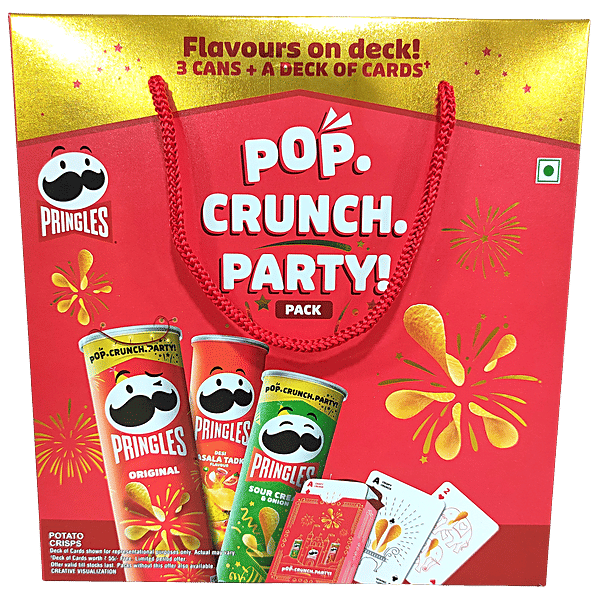 Buy Pringles Potato Crisps Pop Crunch Party Pack - Assorted Flavours ...