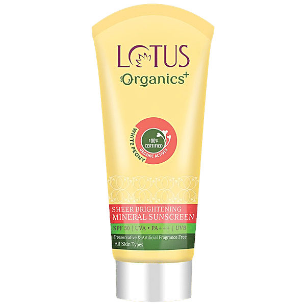 Buy Lotus Organics+ Sheer Brightening Mineral Sunscreen - SPF 50, PA ...