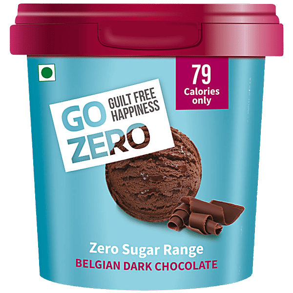 Buy Go Zero Zero Sugar Range Belgian Dark Chocolate Ice Cream Online at Best Price of Rs 60 ...
