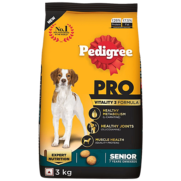 Buy Pedigree PRO Senior - Dry Dog Food, For Adult Dog, Older Than 7 ...