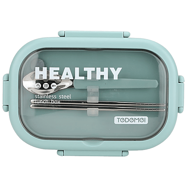 Buy Tedemei Lunch Box - Stainless Steel Interior, 2 Compartment ...