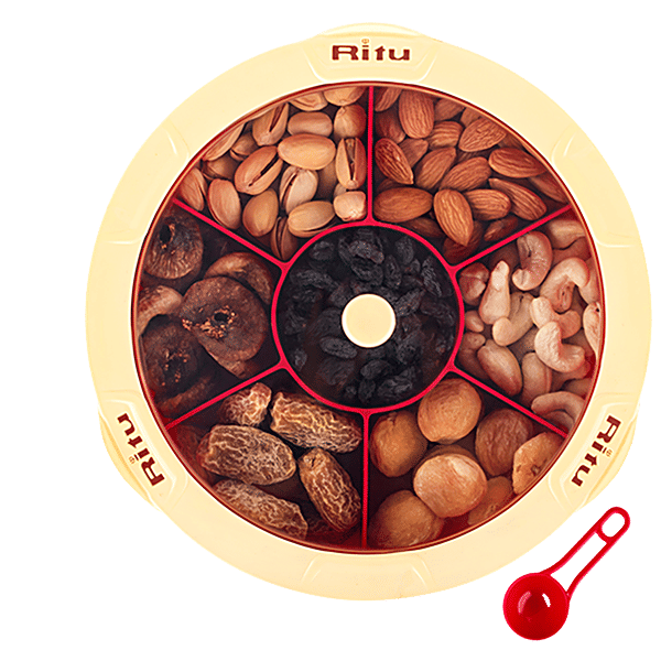 Buy Ritu Masala Box With Transparent Lid - Plastic, 7 Compartments ...