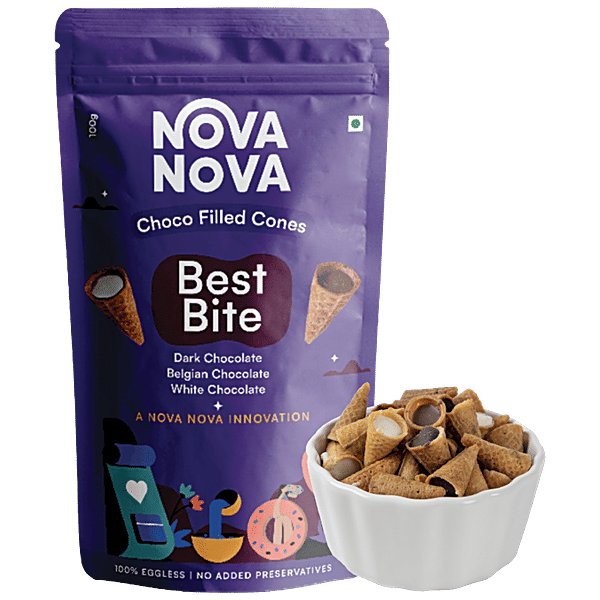 Buy Nova Nova Best Bite Choco Filled Cones - Assorted Online at Best ...