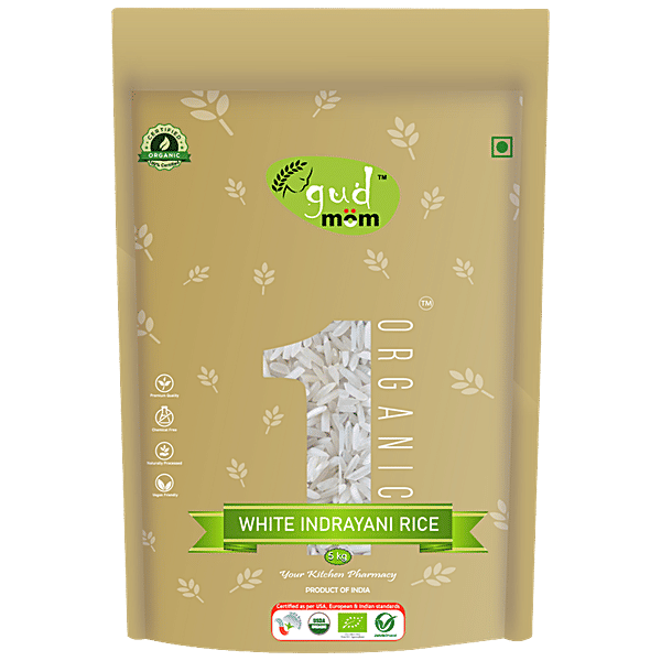 Buy Gudmom Organic White Indrayani Rice Online at Best Price of Rs 585 ...