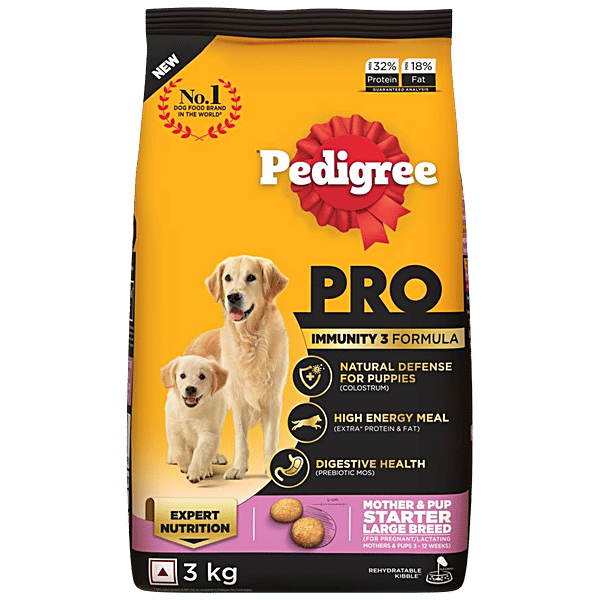 Buy Pedigree PRO Dry Dog Food - Mother & Pup, Starter, Large Breed, 3 ...