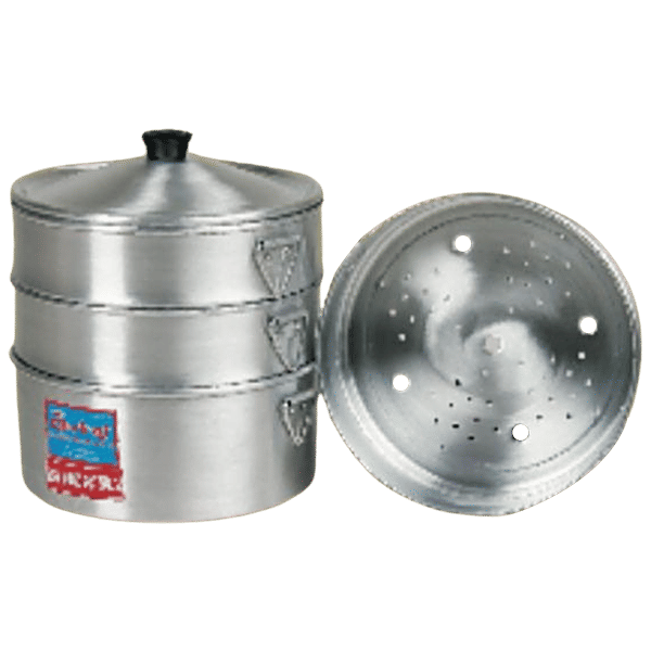 Buy Le Kaviraj Aluminium Momo Steamer/Pot - 1.2 mm, With Lid & Handle ...