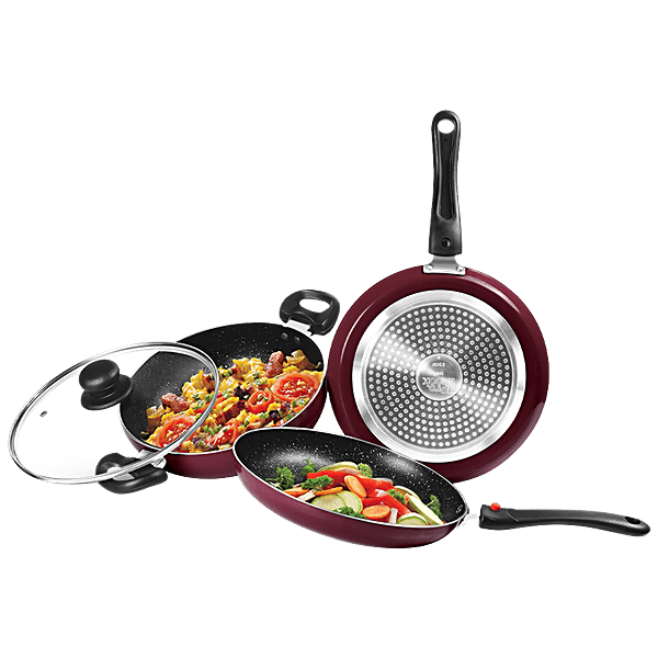 Buy Milton ProCook Cookware Set - Pro Cook, Kitchen Jewel, Maroon ...