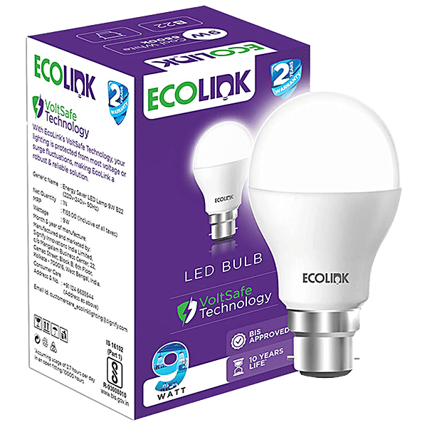 Buy EcoLink Led Bulb - 9W, B22, Cool White Online at Best Price of Rs ...