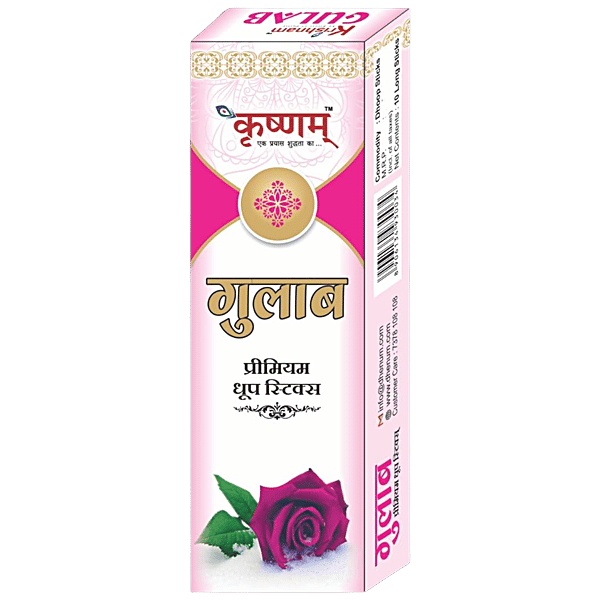 Buy Krishnam Gulab Premium Dhoop Sticks Online at Best Price of Rs 15 ...