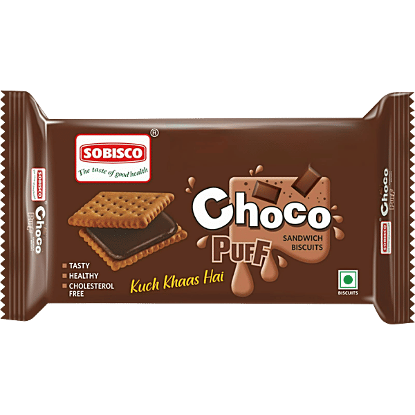 Buy Sobisco Choco Puff Sandwich Cream Biscuits Online at Best Price of ...