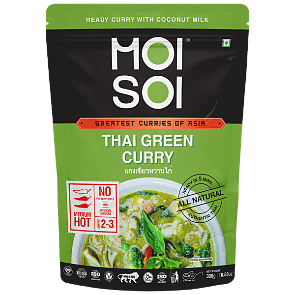 Buy Moi Soi Thai Green Curry Cooking Sauce With Coconut Milk, Thai ...