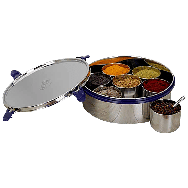 Buy PddFalcon Stainless Steel Masala Dabba - Small, No. 7, Silver ...