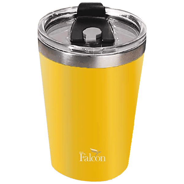 Buy Pdd Falcon Stainless Steel Poppy Cup - With Straw, Yellow Online at ...