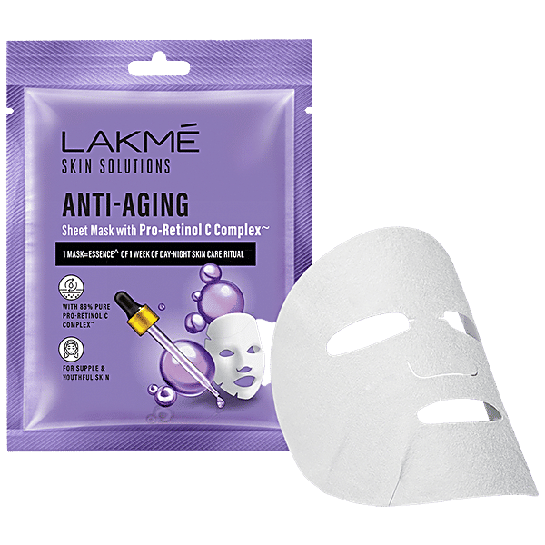 Buy Lakme Skin Solutions Anti-Aging Sheet Mask With Pro Retinol C ...
