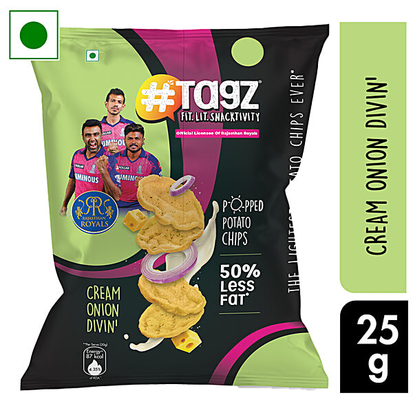 Buy tagz Cream Onion Divin' Popped Potato Chips Online at Best Price of Rs 30 - bigbasket