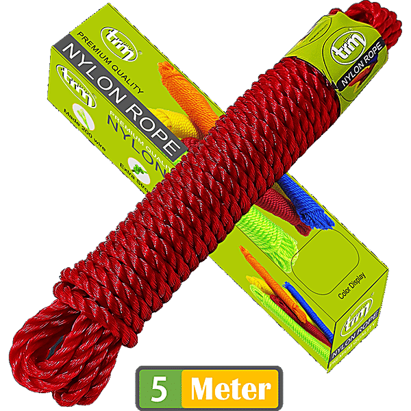 Buy Trm Nylon Rope - 5 m, Red, Premium Quality Online at Best Price of ...