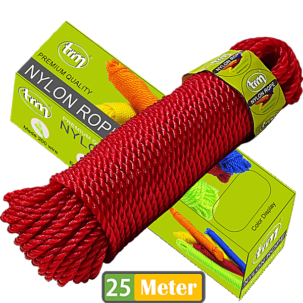 Buy Trm Nylon Rope - 25 m, Red, Premium Quality Online at Best Price of ...