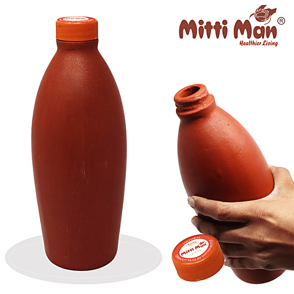 Buy Mitti Man Terracotta Clay Table Top Bottle Online at Best Price of ...
