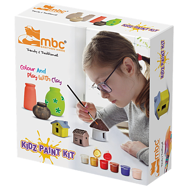 Buy mbc Kids Paint Kit - With Clay Models, Colours & Brush Online at Best Price of Rs 356.85 ...