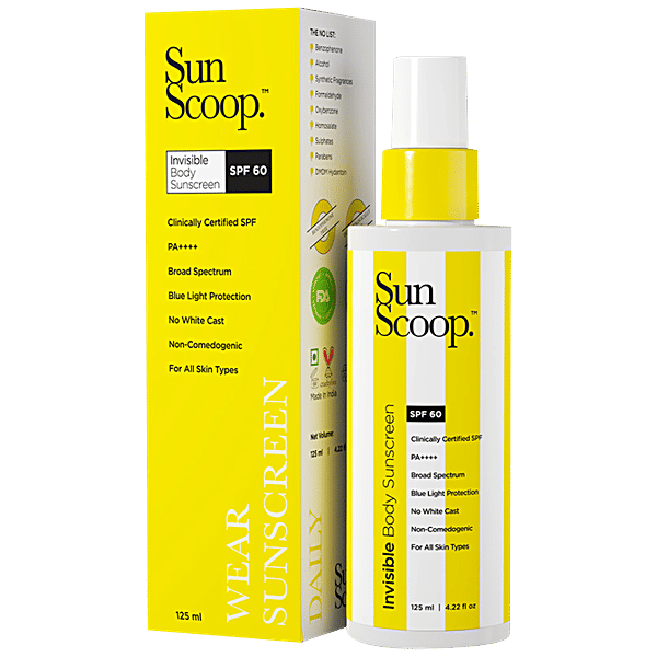 Buy SunScoop Invisible Body Sunscreen Spray - SPF 60 PA++++ Online at ...