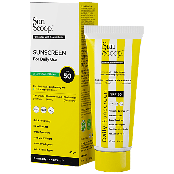 Buy SunScoop Sunscreen - SPF 50 PA+++, UVA, UVB Online at Best Price of ...