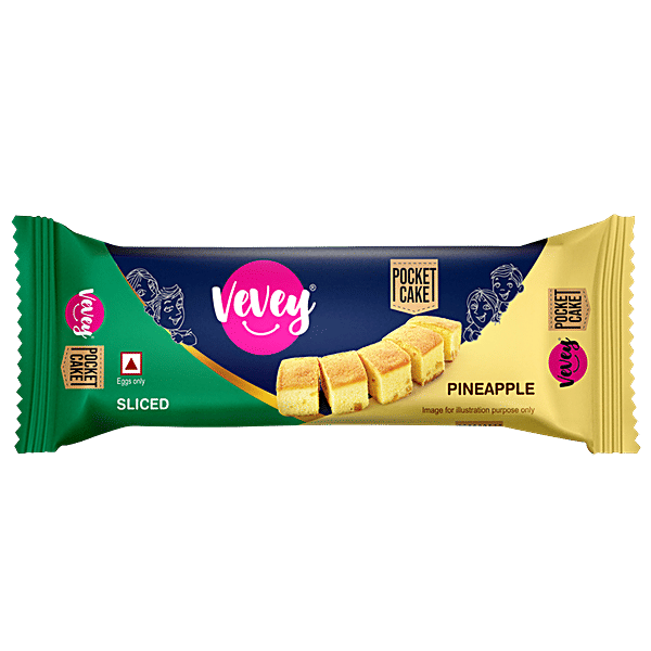 Buy VEVEY Pineapple Sliced Pocket Cake Online at Best Price of Rs 10 ...