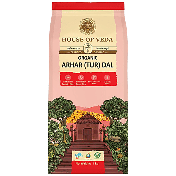 Buy HOUSE OF VEDA Organic Arhar Tur Dal Online at Best Price of Rs 240 ...