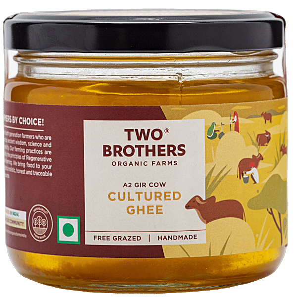 Buy Two Brothers Organic Farms Desi Cow Ghee, Gir Cow Online at Best ...