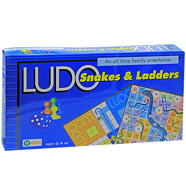 Buy Ekta Ludo, Snake & Ladders, Saap Seedhi For Kids & Adults, Family Entertainment Board Game ...