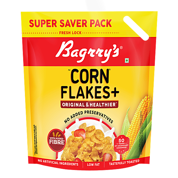 Buy Bagrrys Corn Flakes Plus Original Healthier - Added Fibre Online at ...