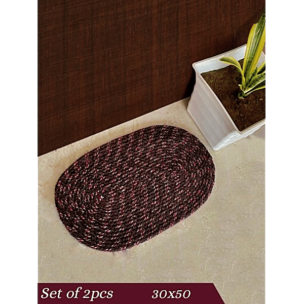 Buy VTI Home Collection Cotton Braided Door/Floor/Bath Mat - Multi ...