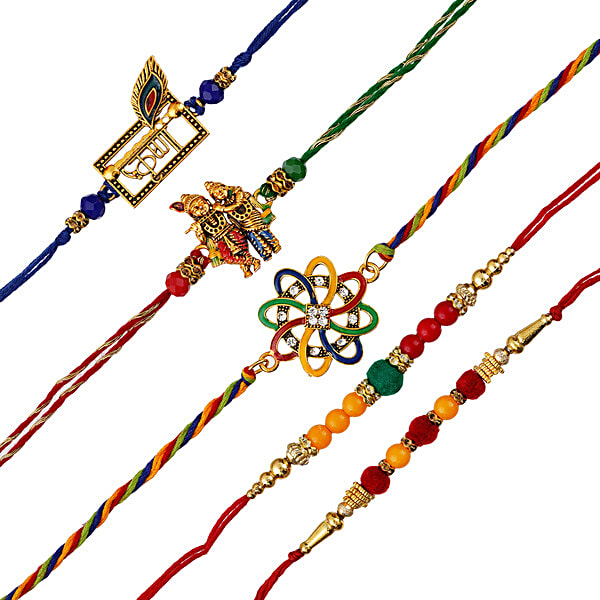 Buy eCraftIndia Colourful Designer Rakhis Online at Best Price of Rs ...