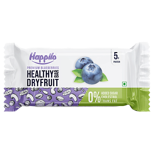 Buy Happilo Premium Blueberries Healthy Dryfruit Bar Online at Best ...