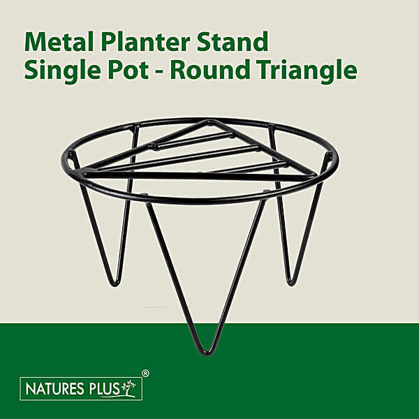 Buy NATURES PLUS Metal Planter Stand Single Pot - Round Triangle Online ...