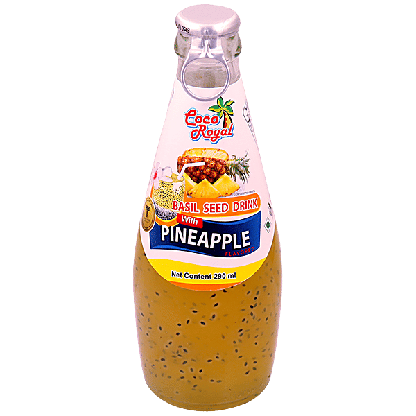 Buy COCO ROYAL Basil Seed Drink - With Pineapple Flavour Online at Best ...