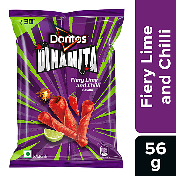 Buy Doritos Dinamita Fiery Lime & Chilli Flavour Namkeen Online at Best ...