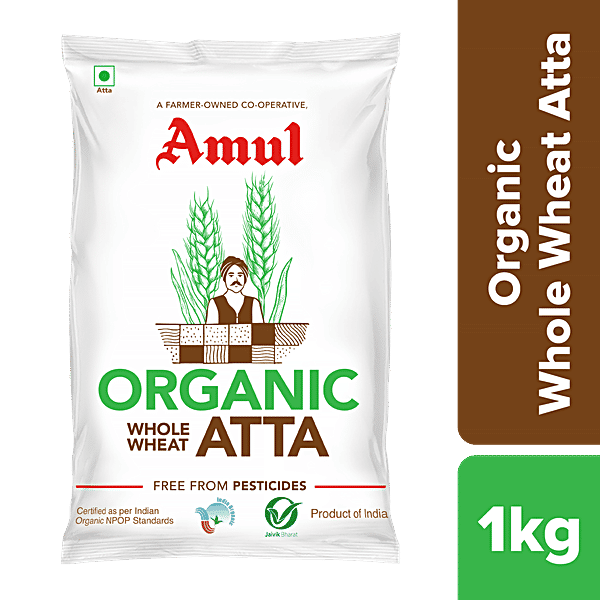 Buy Amul Organic Whole Wheat Atta Online at Best Price of Rs 65 - bigbasket