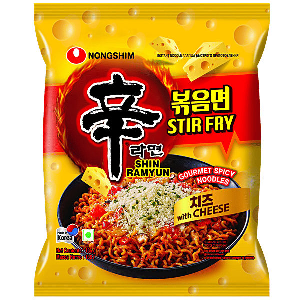 Buy NONGSHIM Shin Ramyun Stir Fry Spicy Noodles - Cheese Online at Best ...
